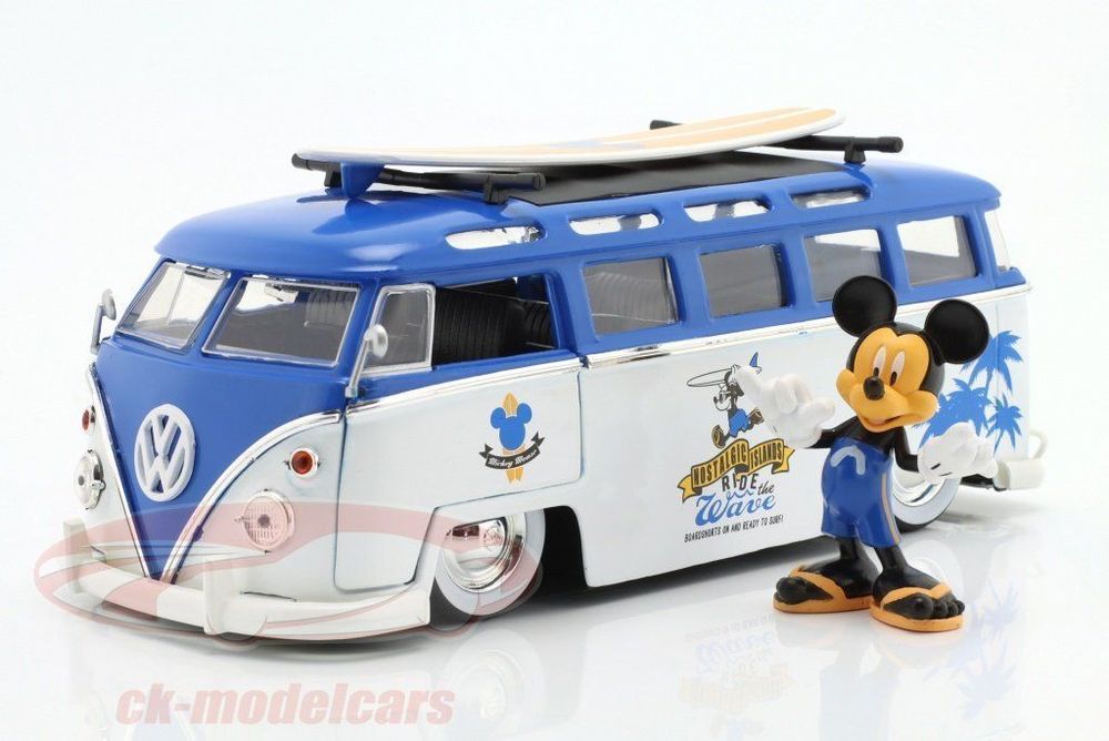 VW BUS T1 MIT FIGUR MICKEY MOUSE 1:24 JADA (Neu und originalverpackt ...