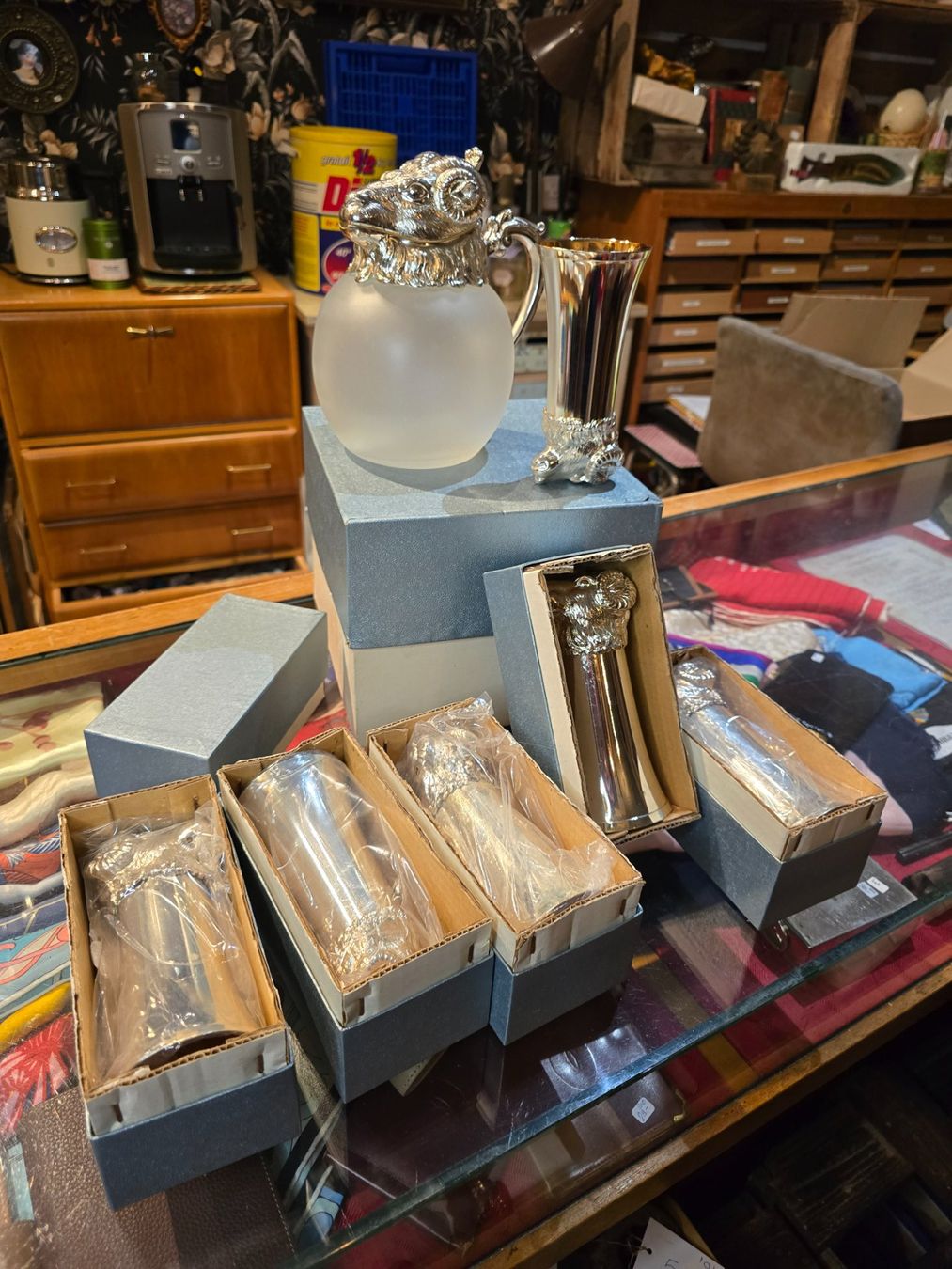 Carafe et verres Tête de Bélier Vintage, Service Bar (D'occasion) à ...