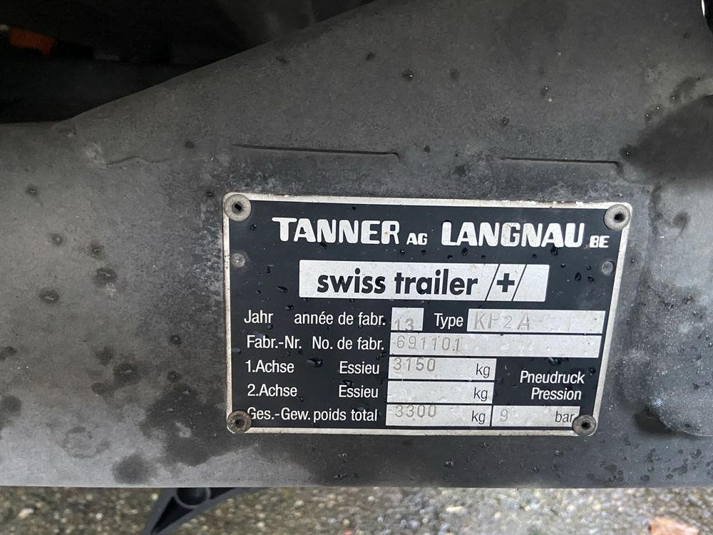 Tanner Swiss Trailer KP2A Anhänger inkl.hydraulischem Kipper (Gebraucht ...