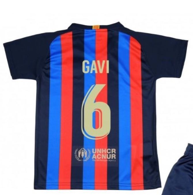 Nike Barcelona Home Kids Kit 2022-2023 GAVI 6 / Gr. 140 (Neu und ...