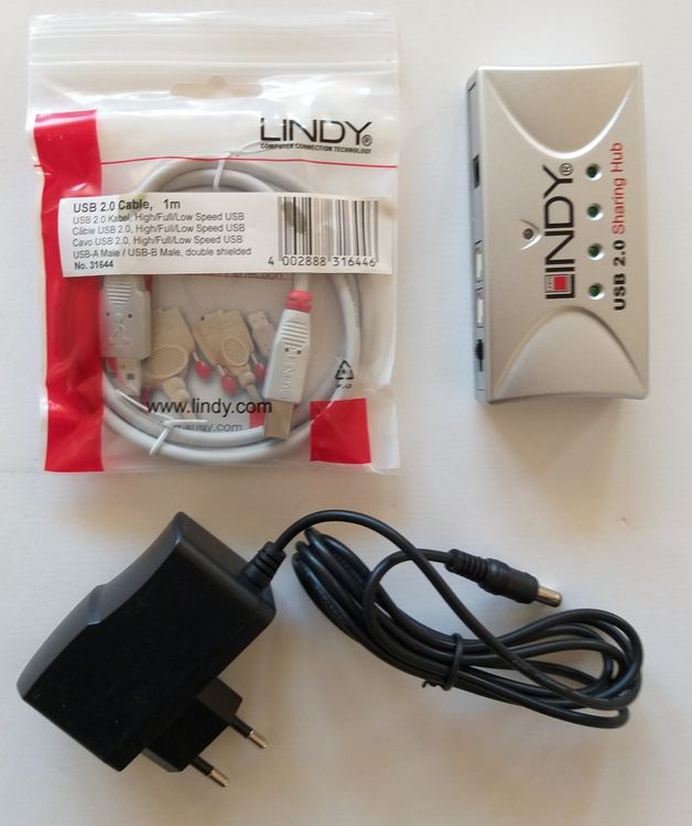 LINDY USB2.0 4 Port Sharing Hub 42887 (Neu (gemäss Beschreibung)) in ...