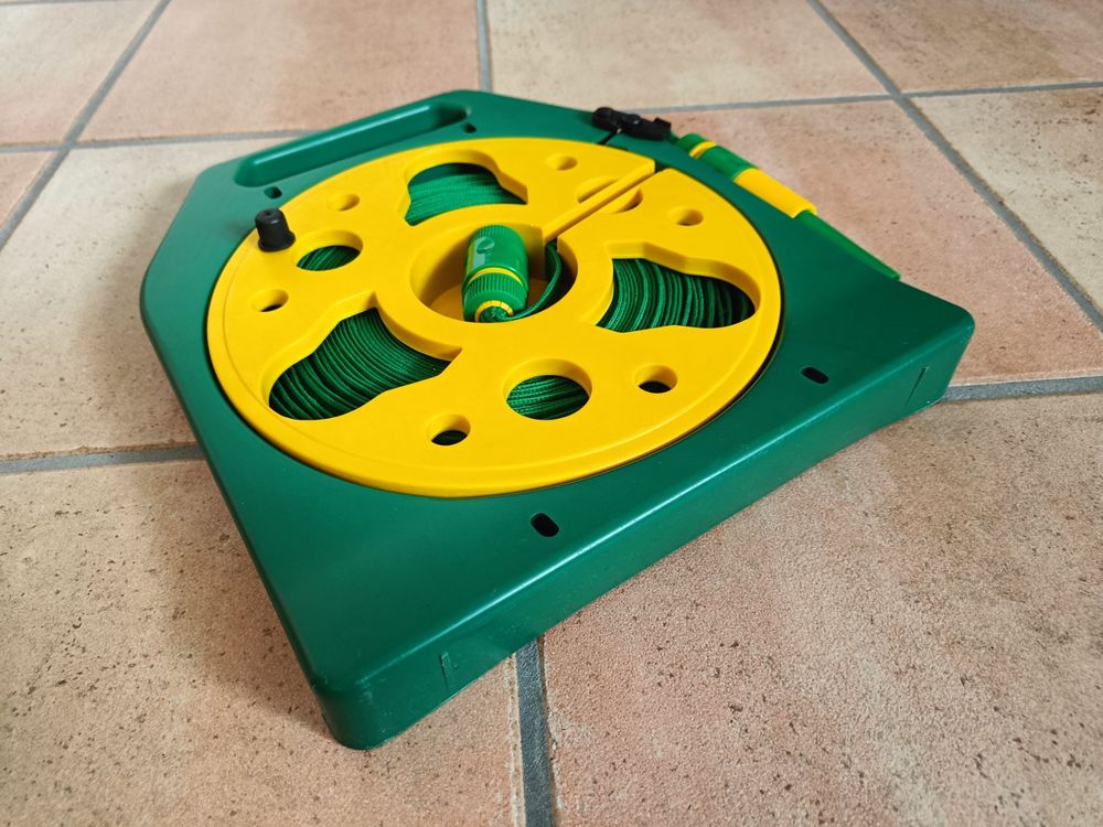 Flachschlauch Box 15m Wasser Trommel dünn & leicht Camping (Neu (gemäss ...