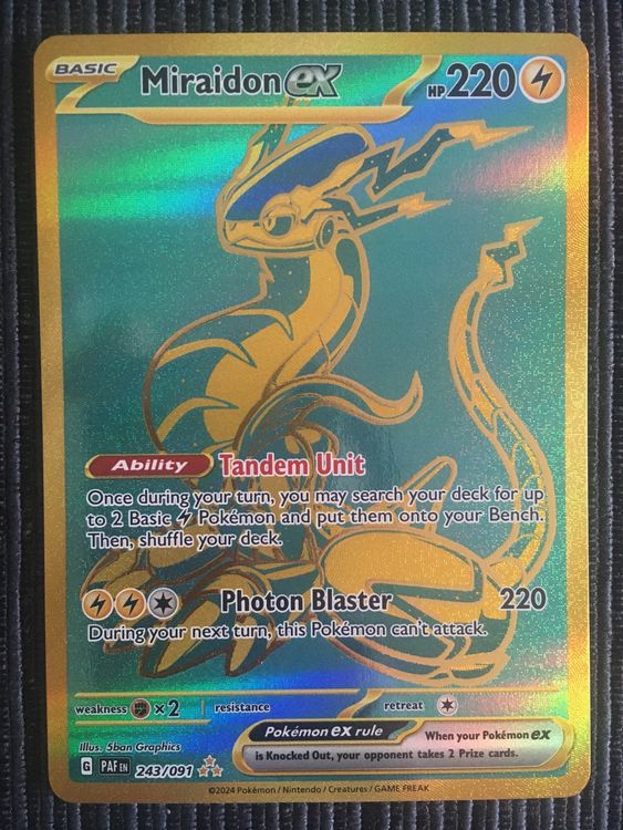 Pokemon Miraidon EX Gold Shiny Paldean Fates | Kaufen auf Ricardo