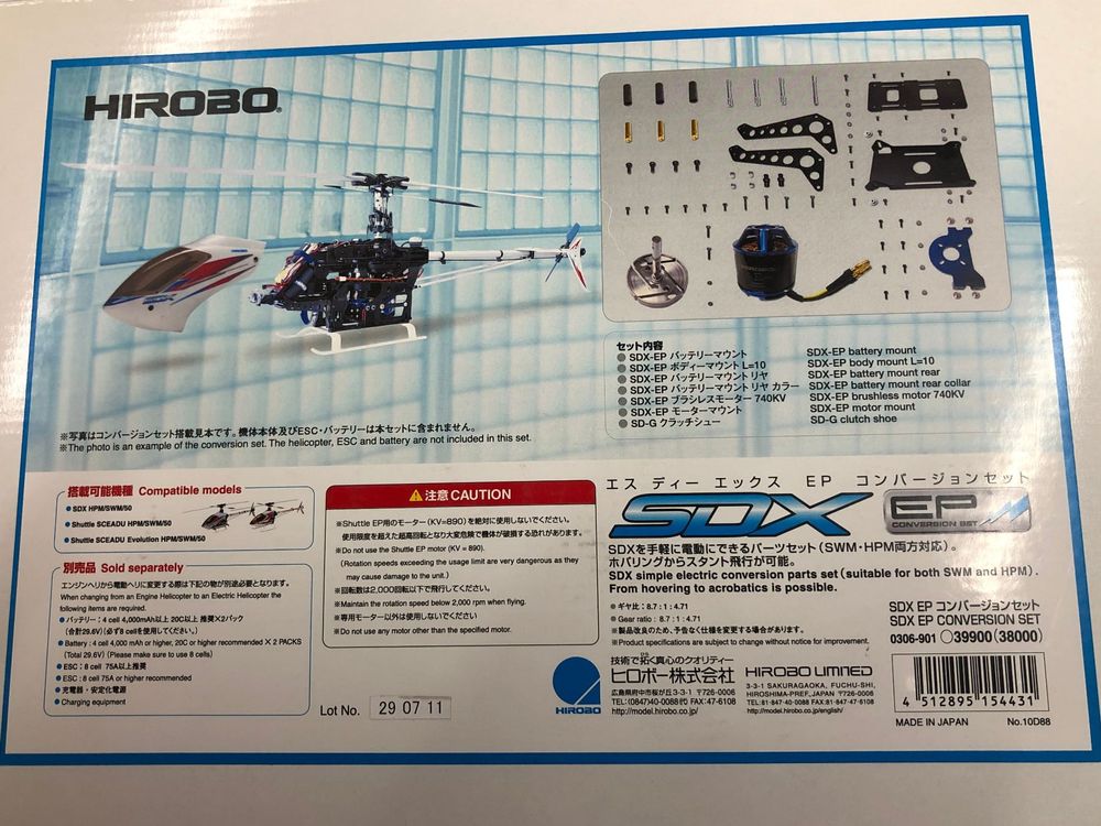 HIROBO SDX EP Conversion SET Nr.0306-901 (Neu und originalverpackt) in ...