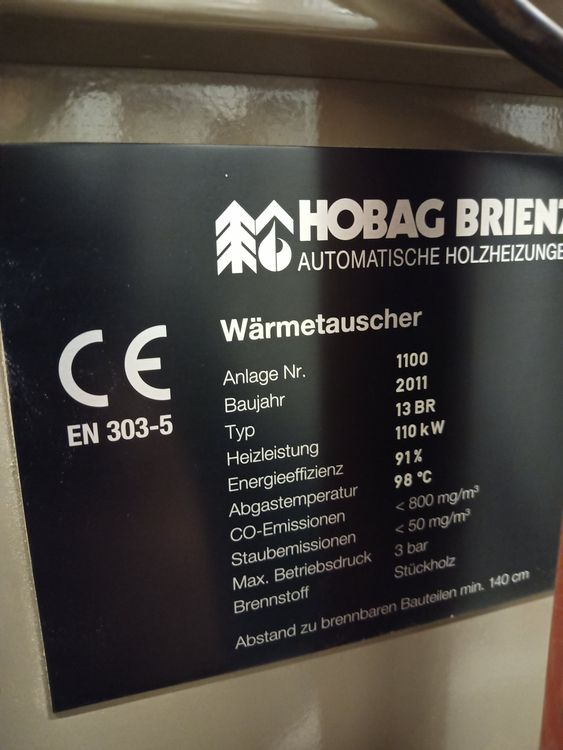 Hobag Stückgutheizung (Gebraucht) in Meisterschwanden für CHF 18000 ...