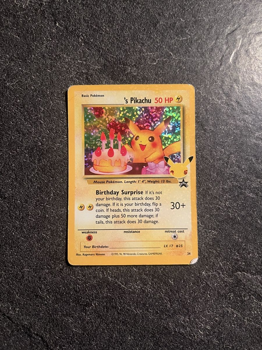 🇬🇧 ‘s Pikachu holo - 24 - Célébration (D'occasion) à Baulmes pour CHF ...