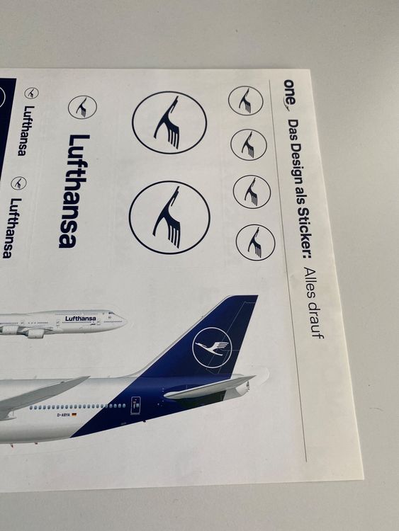 Lufthansa 747-100 Stickers D-ABYA das Erste mit neuem Logo (Neu und ...
