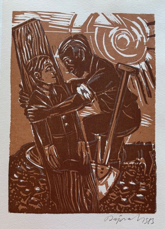Archibald Bajorat - Original-Zweifarben - Holzschnitt, sign. (Gebraucht ...