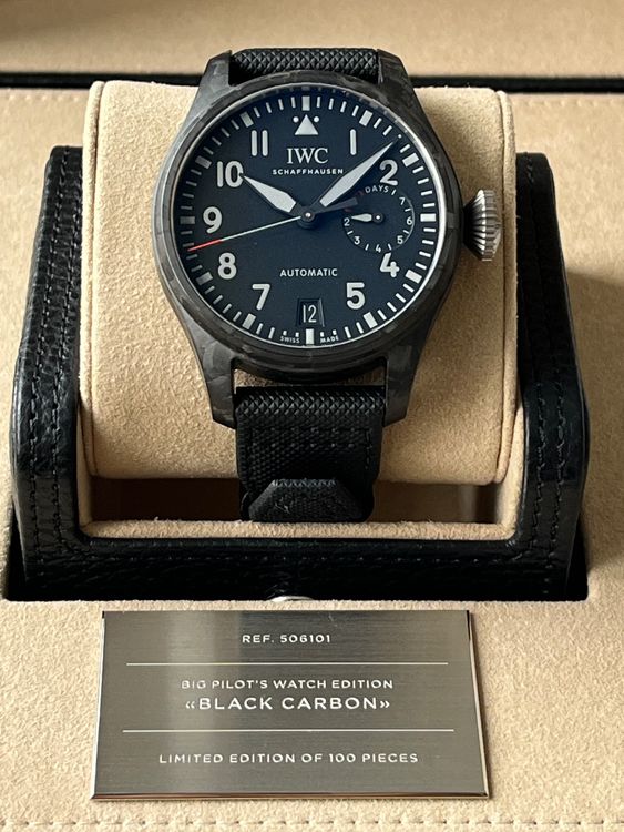 IWC Big Pilot Limited Edition Black Carbon 75/100 Fullset (Neu (gemäss ...
