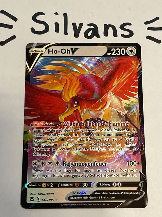 Ho-Oh V 140/195 Silberne Sturmwinde Silver Tempest Deutsch | Kaufen auf Ricardo