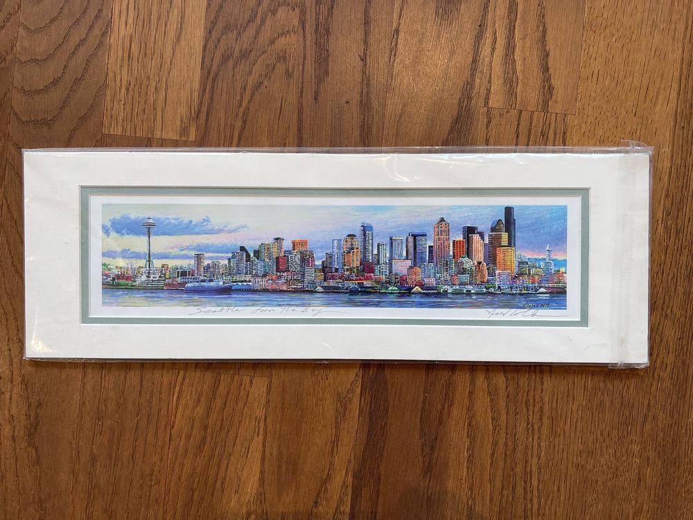 Bild: Ansicht von Seattle - signiert von Ed Newbold (Gebraucht) in ...