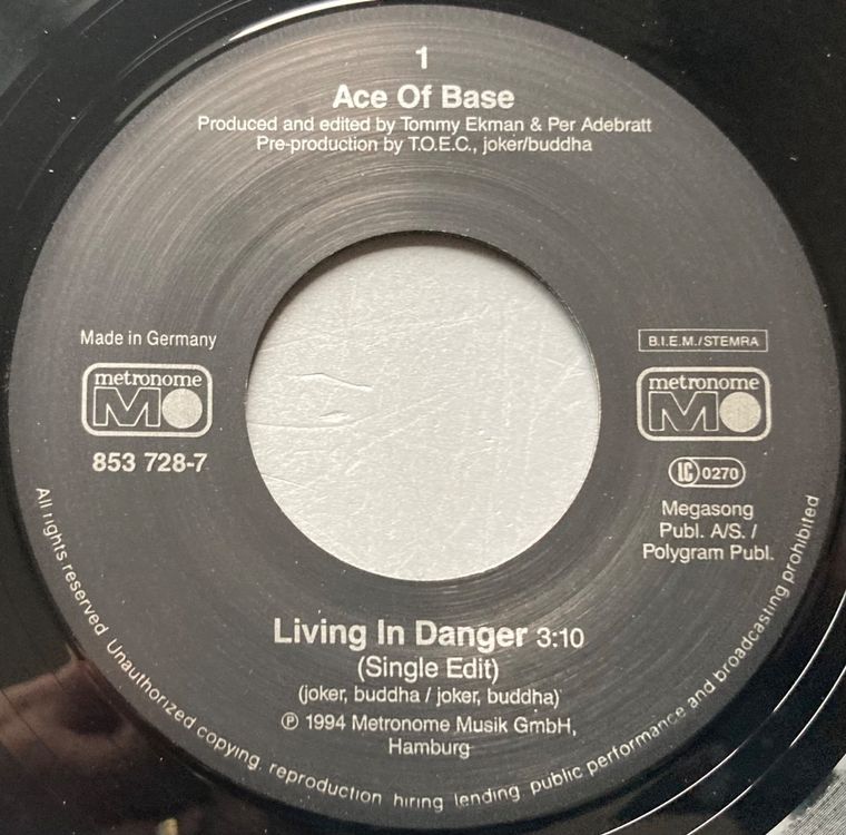 ACE OF BASE - LIVING IN DANGER (Gebraucht) in Poliez-Pittet für CHF 6 ...