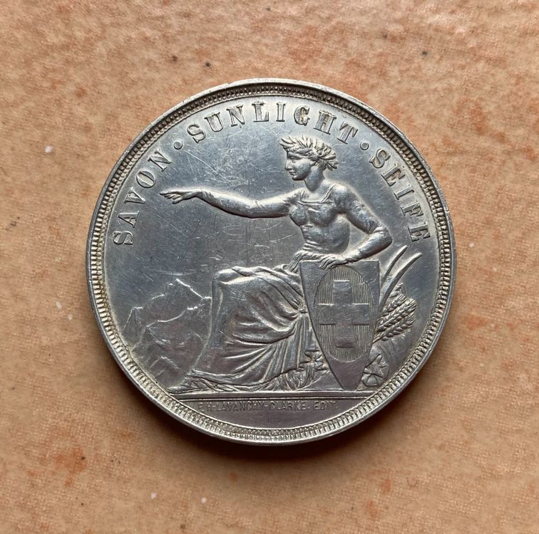 Médaille Savon SUNLIGHT Seife OLTEN - Sept. 1898 - TRES RARE (Gebraucht) in Versoix für CHF 51 ...
