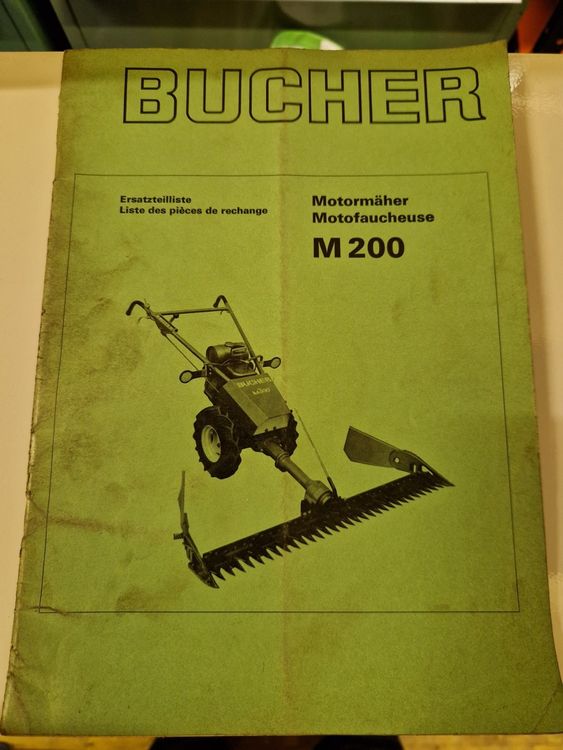 Original Ersatzteilliste Bucher M200 Motormäher (Gebraucht) in Dürnten ...