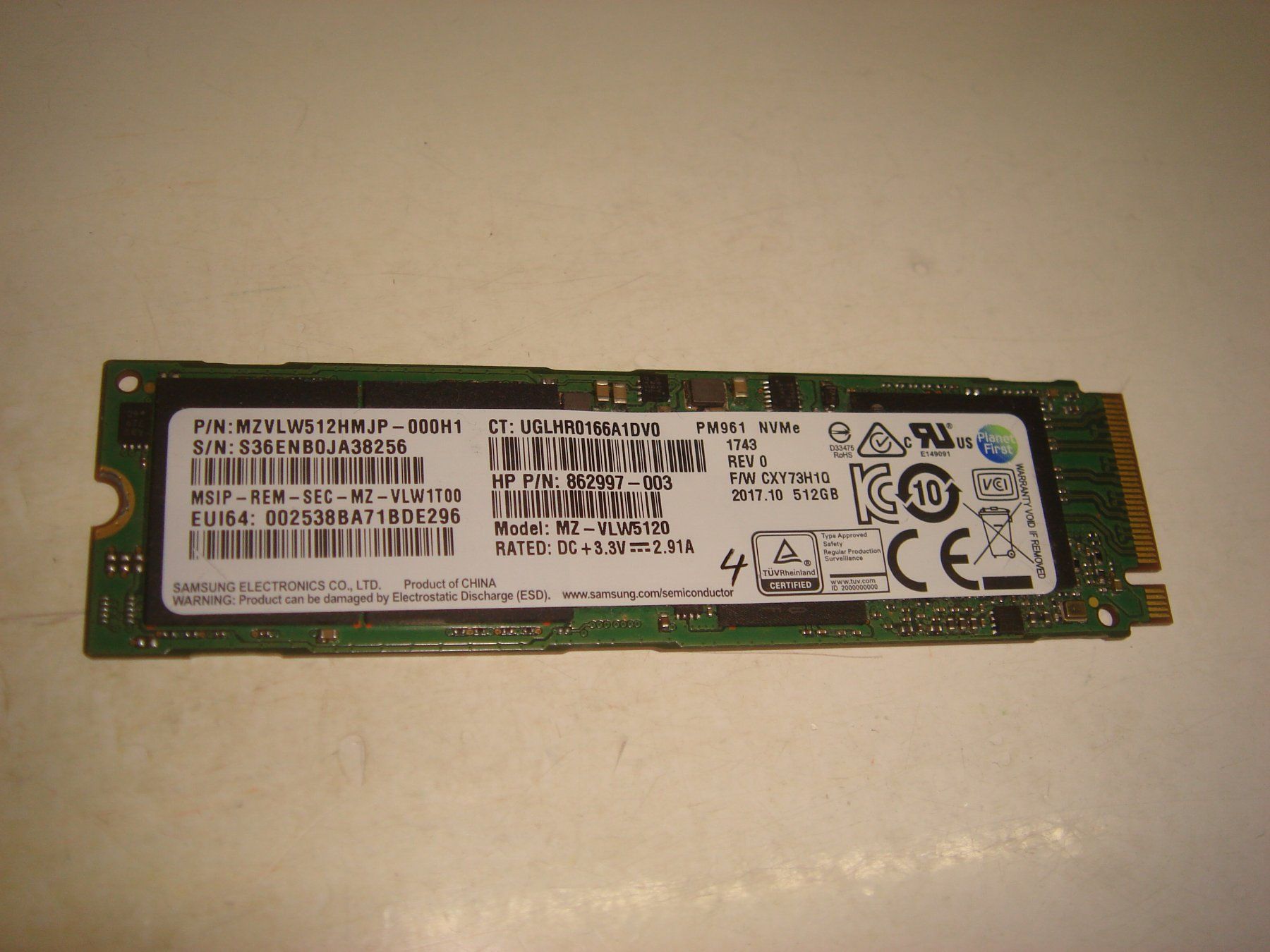 1 stück 512gb m.2 nvme ssd. Samsung. Details siehe Bildern. (Gebraucht ...
