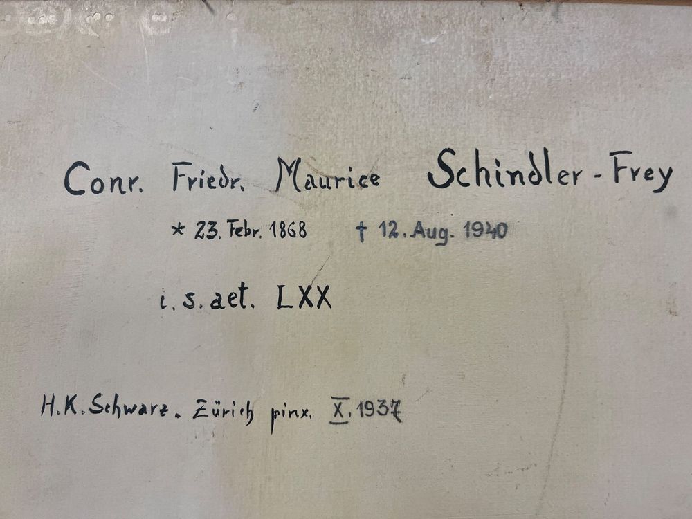 HANS KASPAR SCHAWARZ(1891-1966) HUILE SUR PANNEAU SIGNÉE1957 (D ...