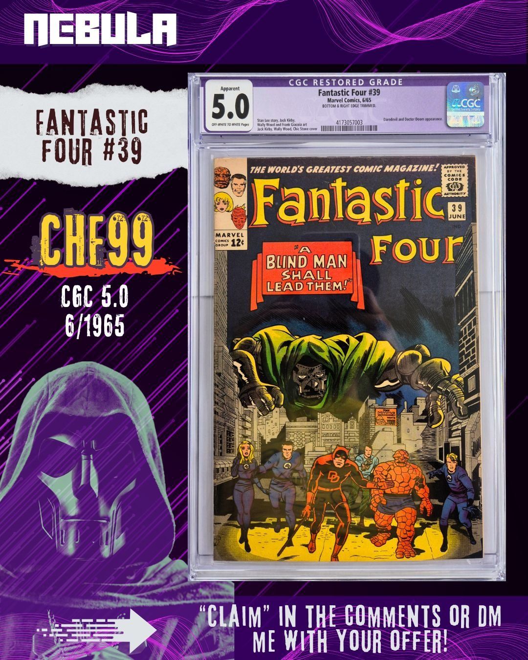 🔥 Fantastic Four #39 (1965) – CGC 5.0 Restored Marvel Comic (Gebraucht) in Giswil für CHF 89 ...