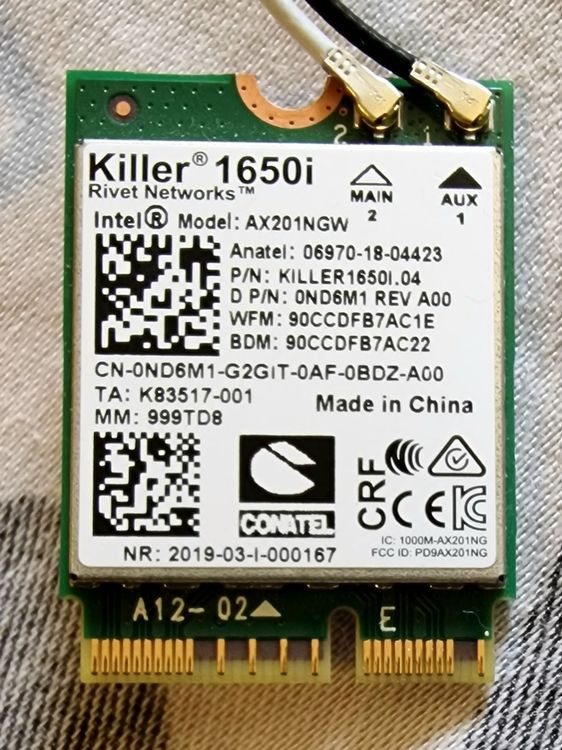 Intel Killer 1650i, Wi-Fi 6, BT 5.2, 2230 M.2 CNVi | Kaufen auf Ricardo