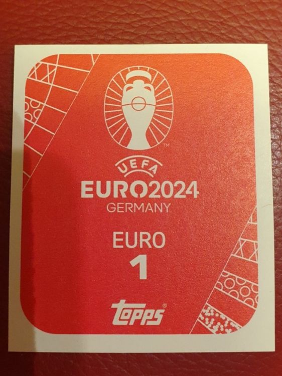 Topps UEFA Euro 2024 Sticker EURO 1 Pokal LOGO (Neu und ...