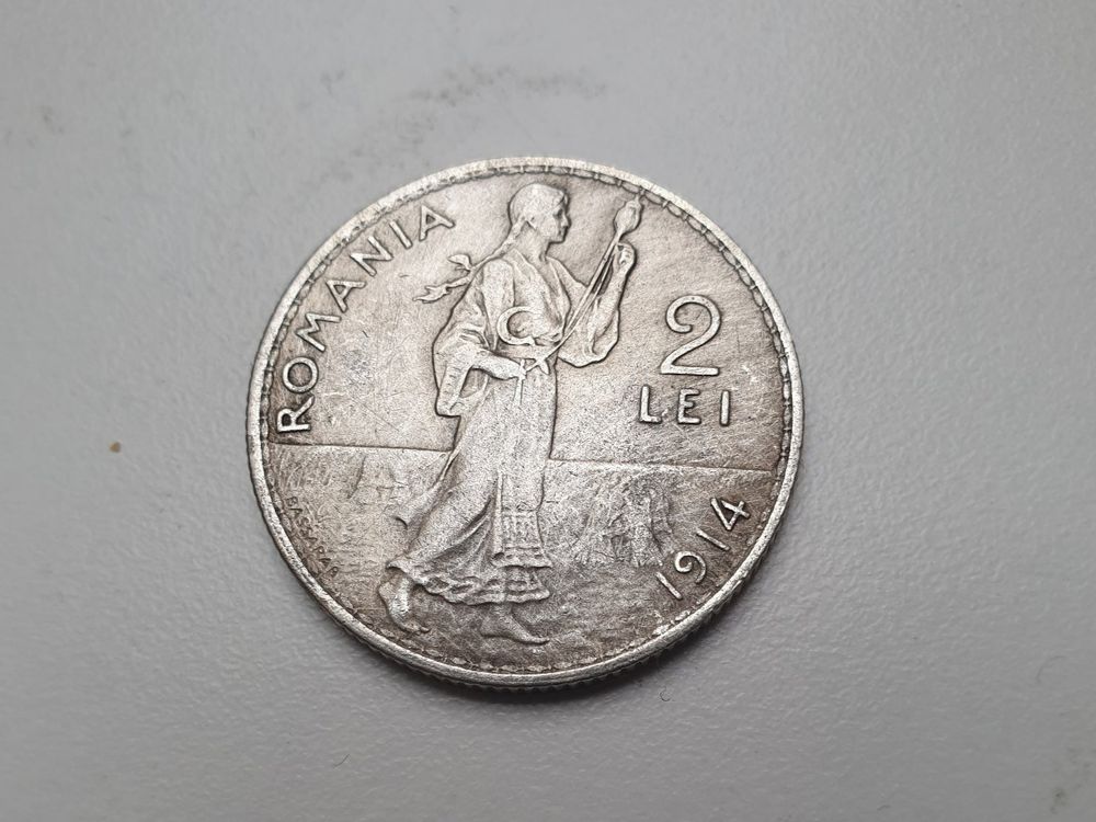 🇷🇴 Romania 2 Lei 1914 VF. Silver 10g .835 (Gebraucht) in Pully für CHF 16.5 – mit Lieferung auf ...