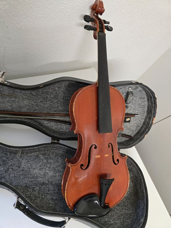 alte Geige Violine mit Koffer & Bogen - Schönes Sammlerstück (Gebraucht ...