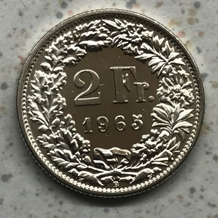 1965 2 Franken fast unzirkuliert !! (Neu (gemäss Beschreibung)) in Winterthur für CHF 6 – mit ...