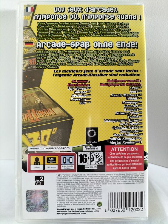 Midway Arcade Treasure: Extended Play (PSP) (Gebraucht) in Nürensdorf ...