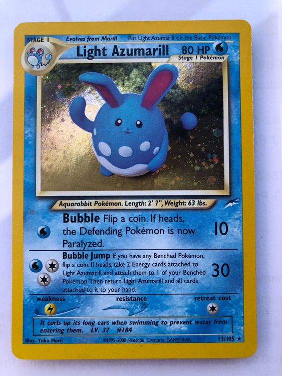 Light Azumarill Holo (Swirl) Neo Destiny - MINT - ab 1.- (Gebraucht) in ...