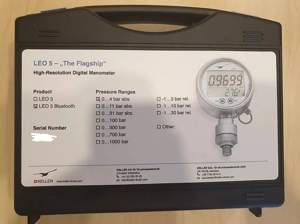 Keller Leo 5 - digital Manometer Datenlogger Class: 0,05% (Gebraucht ...