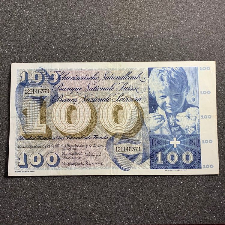100 Franken Note St. Martin 1956 (Gebraucht) in Reitnau für CHF 31 ...
