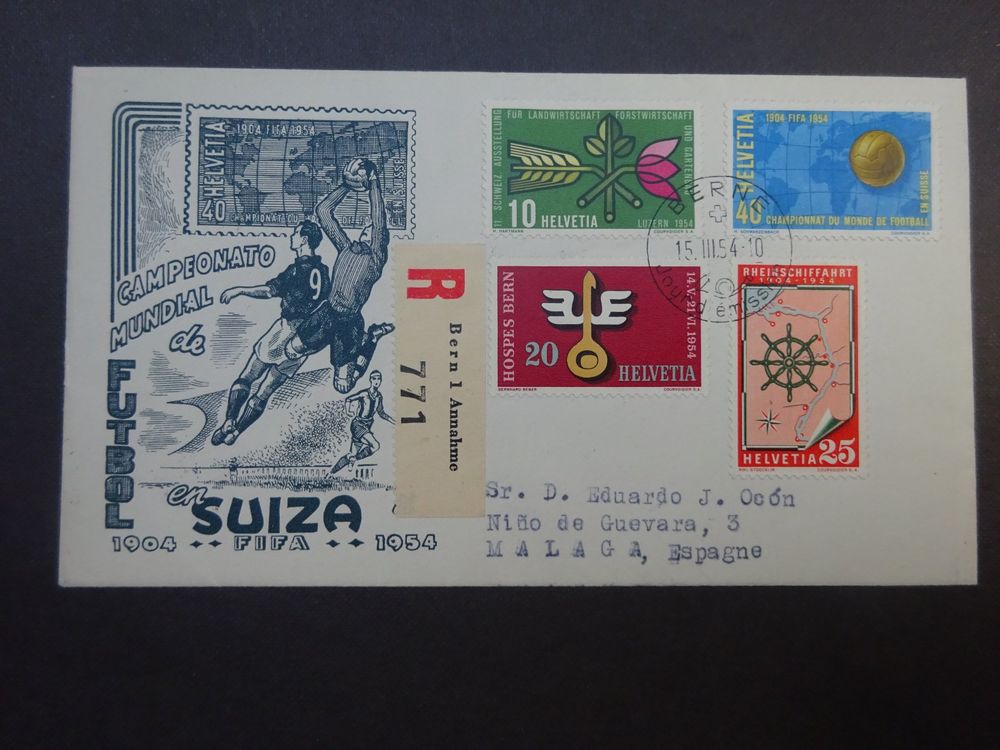 1954 Z-Nr. 316 - 319 FDC BERNE mit schöner Illustration | Kaufen auf Ricardo