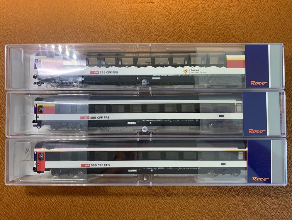 Roco H0 6200016 + 74280 + 74634 EC-P-Zug 1 Kl. SBB DC Analog (Neu und ...