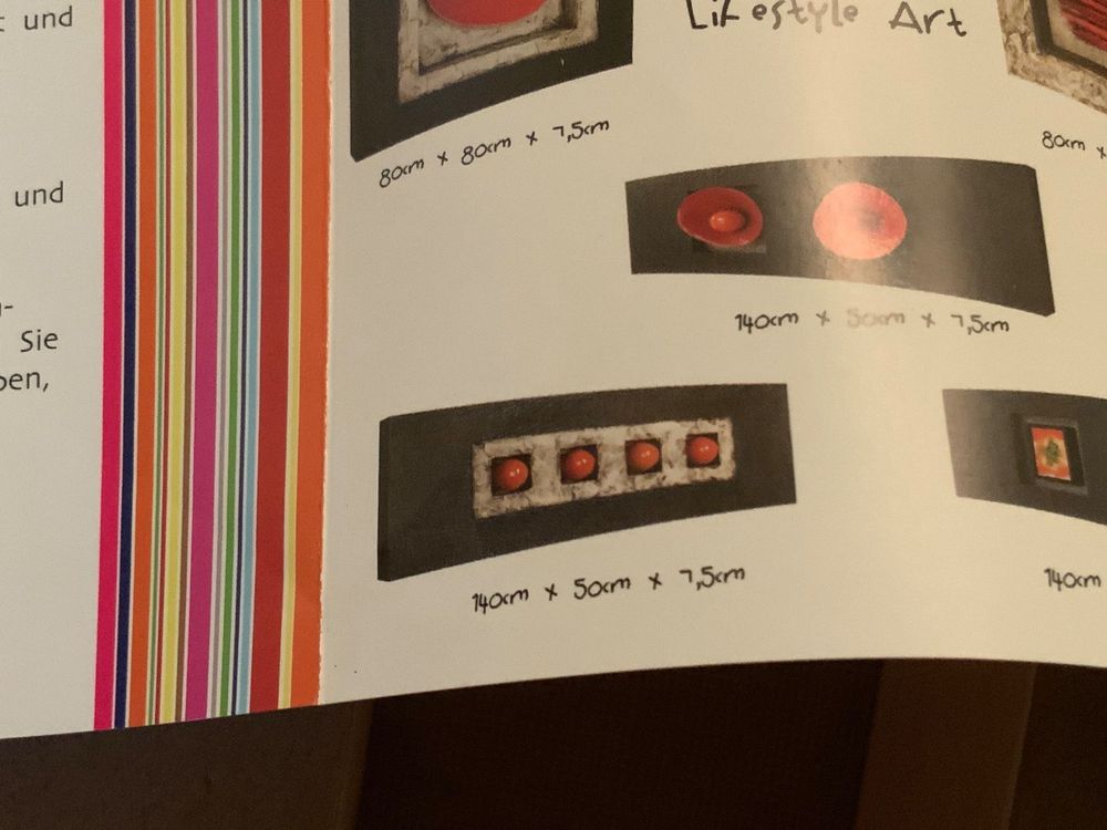 Bild RMR Art 140 x 50 cm beige /rot mit 4 Kugeln (Gebraucht) in Basel ...