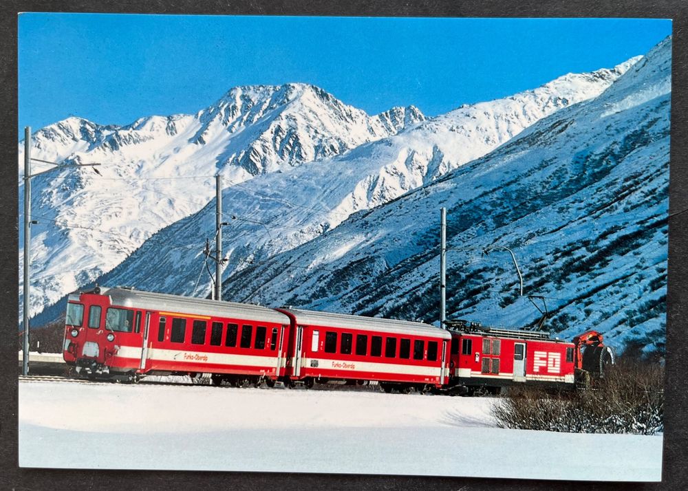Furka-Oberalp Bahn im Winter/ ca, 1980 | Kaufen auf Ricardo