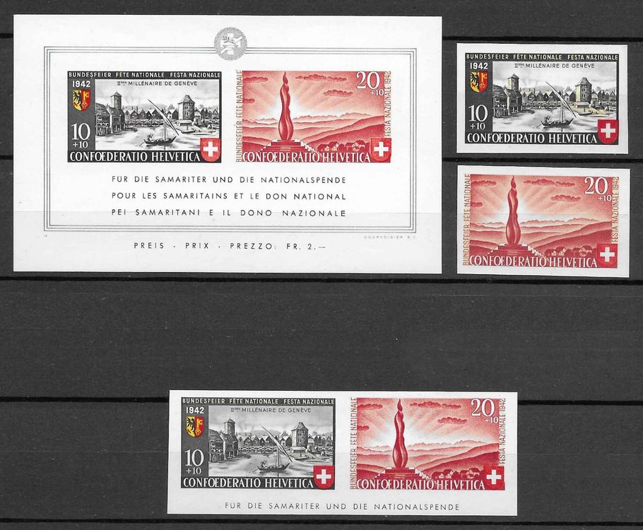 1942: Pro Patria Bundesfeierblock II Nr.B19/B17-18 ** | Kaufen auf Ricardo