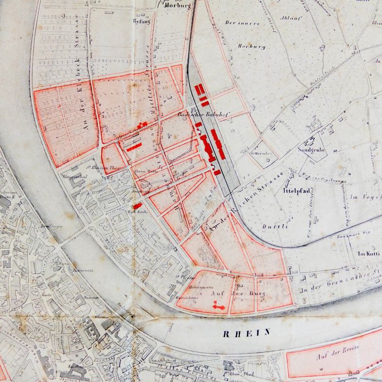 Alte Karte von Basel um 1850 | Kaufen auf Ricardo