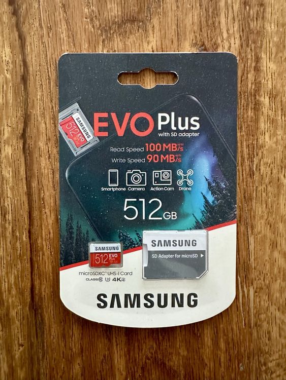 CARTE MICRO SD XC SAMSUNG 4K 512gb (Neu und originalverpackt) in ...