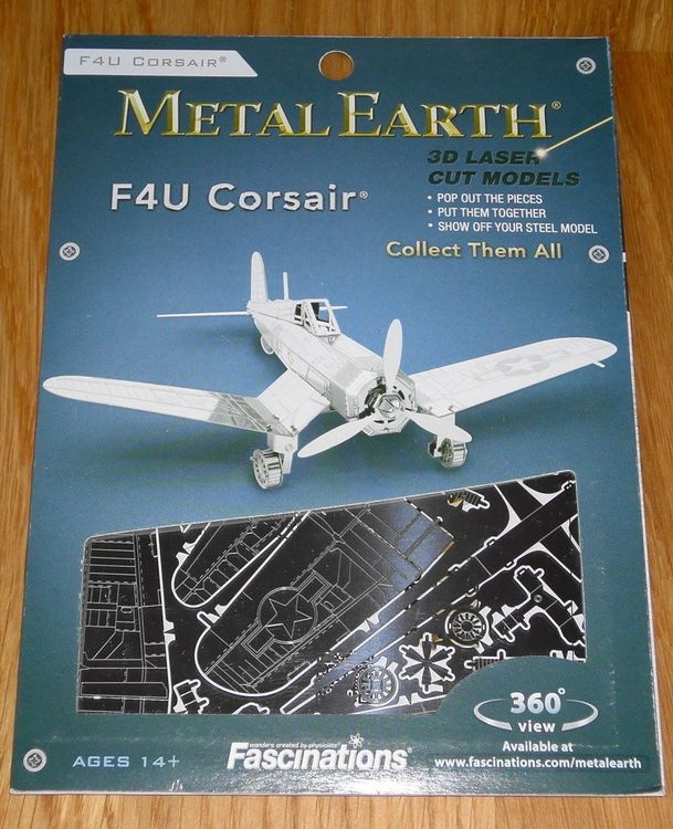 METAL EARTH F4U CORSAIR 3D Laser Cut Metal Model Kit (Neu und ...