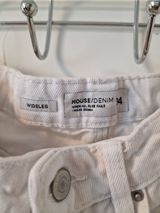 White Wide Leg Jeans, House Denim Size 34/XS (Neu (gemäss Beschreibung ...