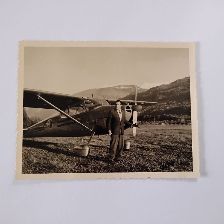 Original Photo H.Geiger mit HB-COG in Sion | Kaufen auf Ricardo