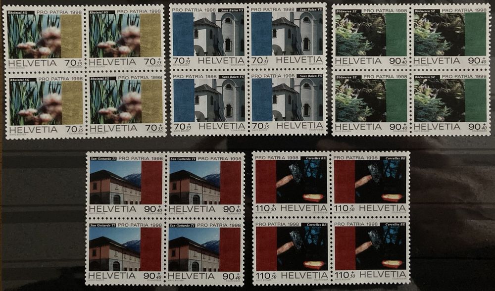 1998, PP Viererblöcke (**) Sammlung oder Frankatur !! (Neu (gemäss Beschreibung)) in Flawil für ...