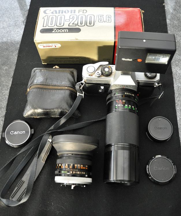 Retro Camera Set,CANON TLb inkl. 2 Objektiv u. Blitz Rollej | Kaufen ...