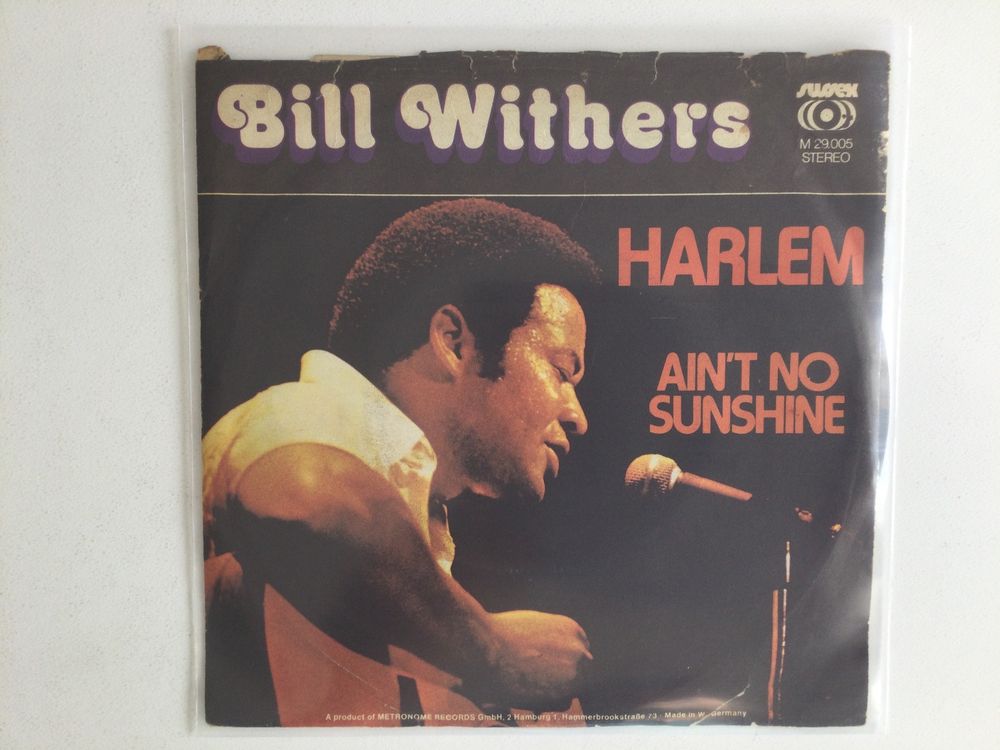Bill Withers Single - Harlem / Ain’t No Sunshine (Gebraucht) in ...