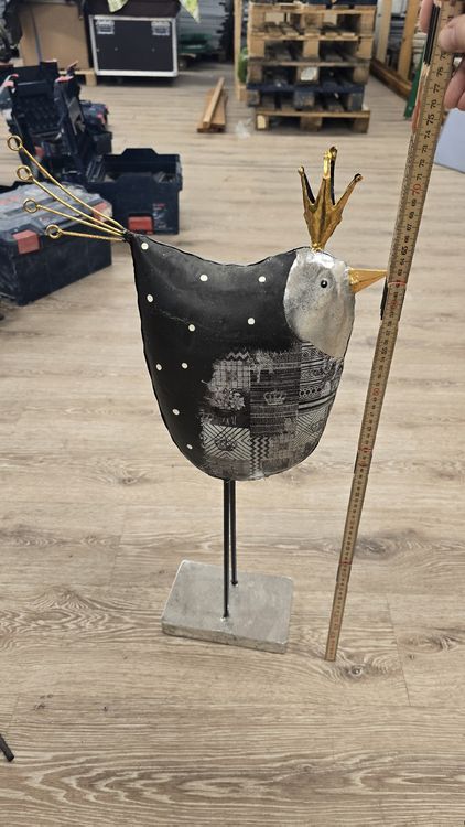 Dekofigur Vogel Metall schwarz/weiss shabby chic Deko Figur (Gebraucht) in Tuggen für CHF 20 ...