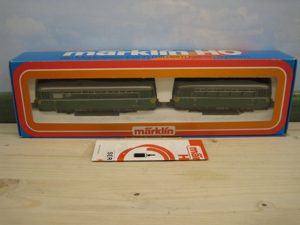Märklin 3135 Schienenb. m. Beiwagen 551.662 / 731.332/Analog (Gebraucht ...