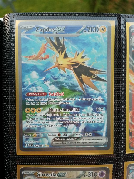 Zapdos ex Alternate Art - DEUTSCH Pokemon 151 Mew (Gebraucht) in für ...