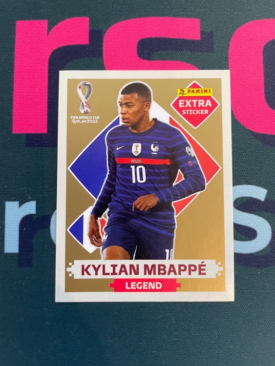 Panini WC Qatar Extra Sticker Gold Legend Kylian Mbappe | Kaufen auf ...
