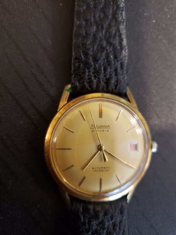 Gold Armbanduhr Uhr Unisex 750 Silvana Rubis Automatik Swiss (Gebraucht ...