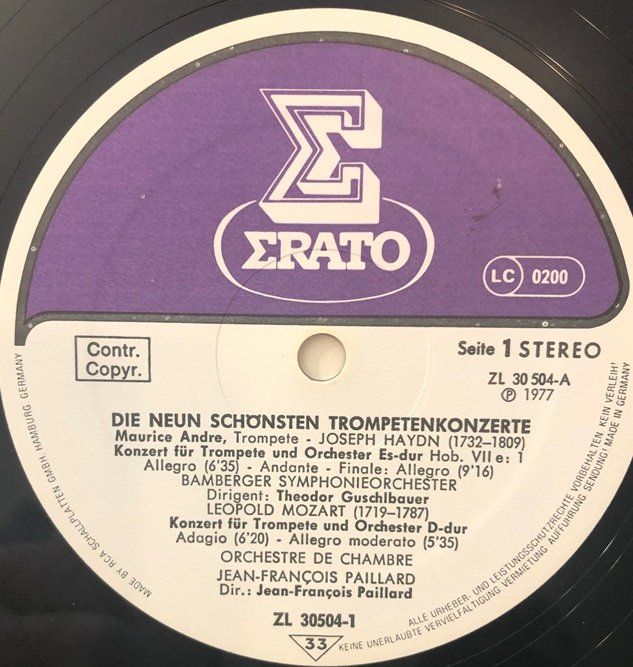 Maurice André – Die 9 schönsten Trompetenkonzerte (2 LPs) (Gebraucht ...