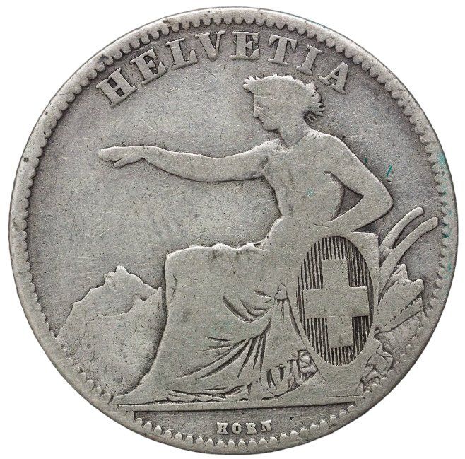 Schweiz Bundesmünze 2 Franken 1860 (Gebraucht) in Liestal für CHF 26 – mit Lieferung auf Ricardo ...